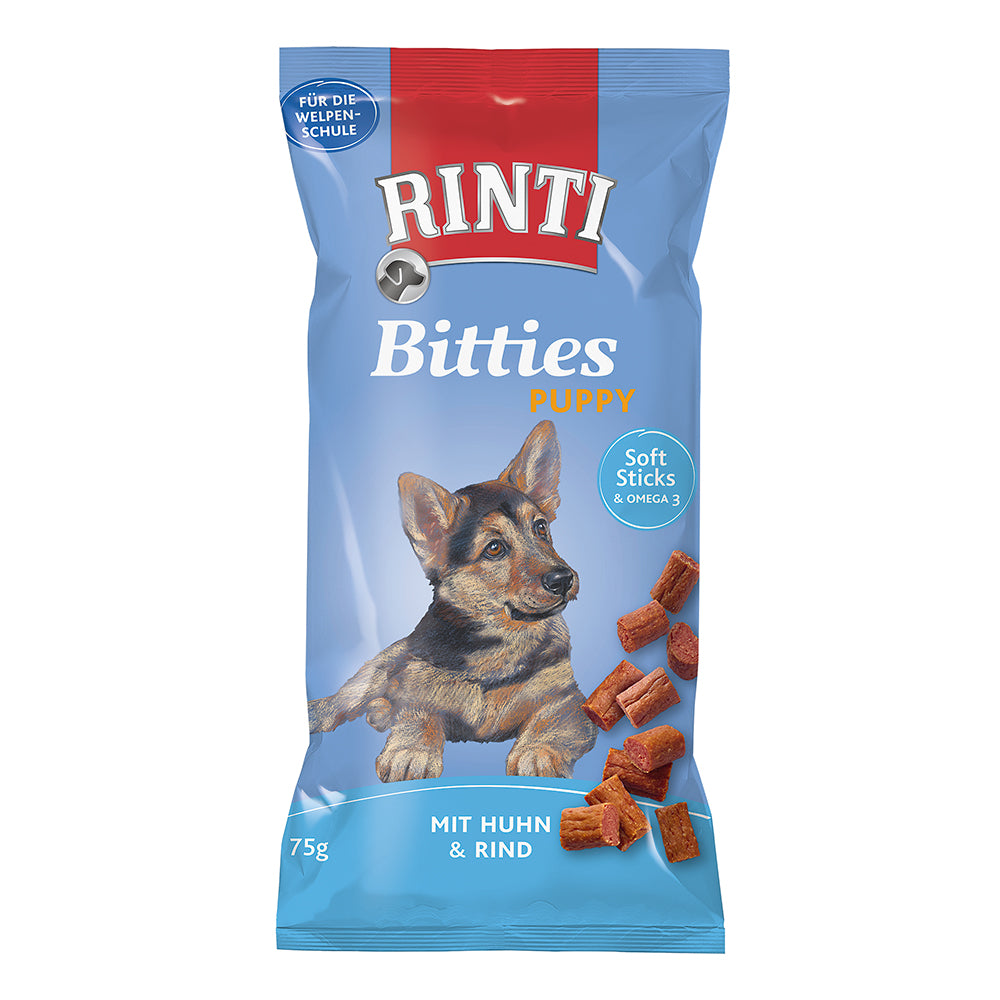 Rinti Bitties Puppy Huhn & Rind | Weiche Snacks für Welpen